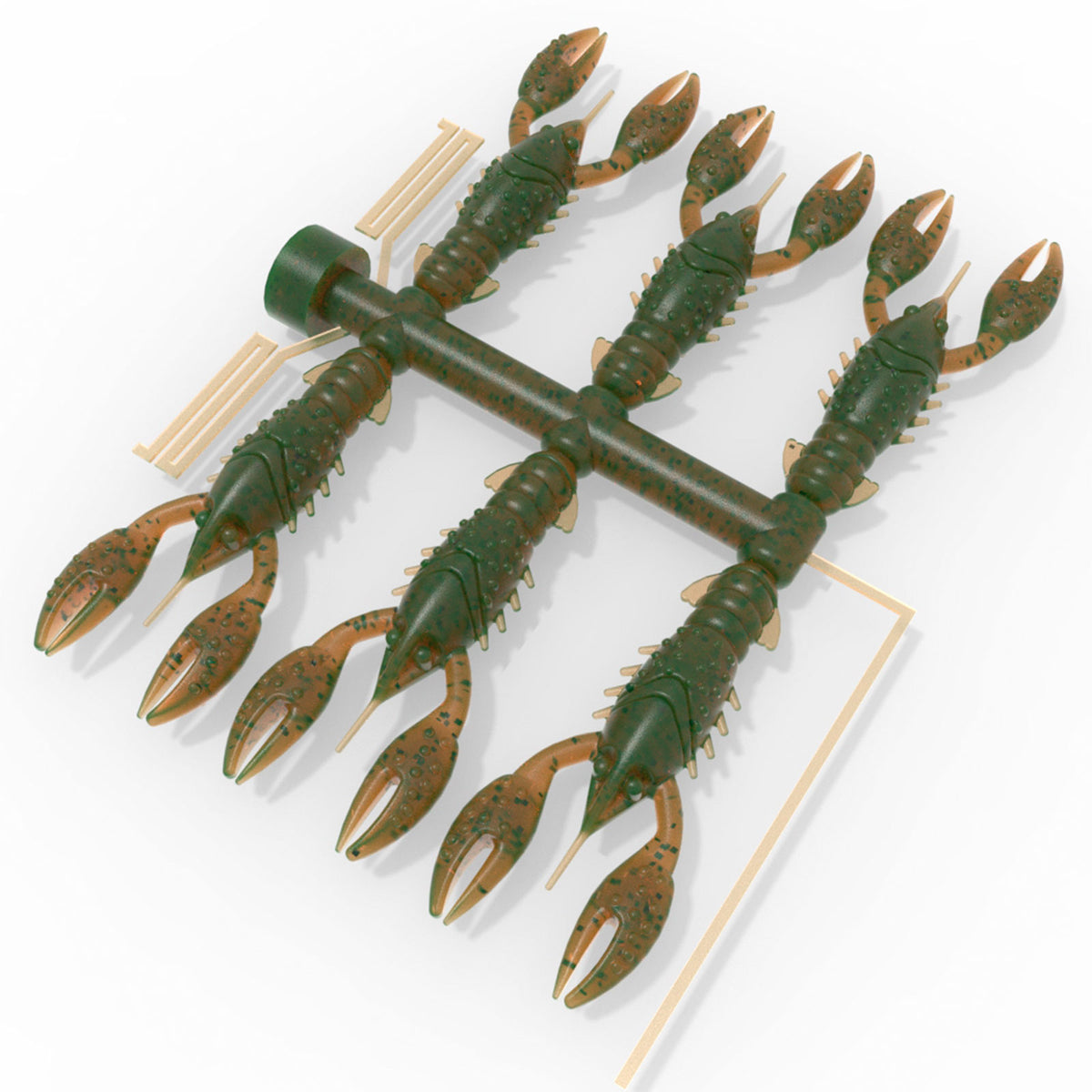 Aluminum Injection Soft Plastic Lure Multi-Cavitiy Mold For TDR Craw N ...