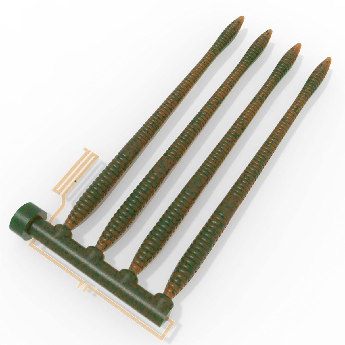 Aluminum Injection Soft Plastic Lure Multi-Cavitiy Mold For Trick Worm ...