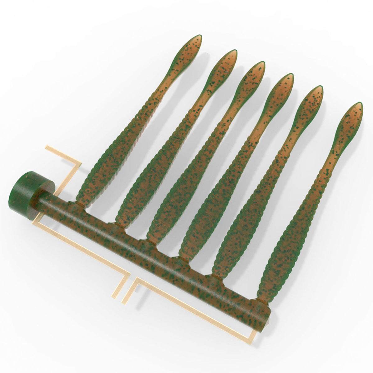 Aluminum Injection Soft Plastic Lure Multi-Cavitiy Mold For Flat Worm ...