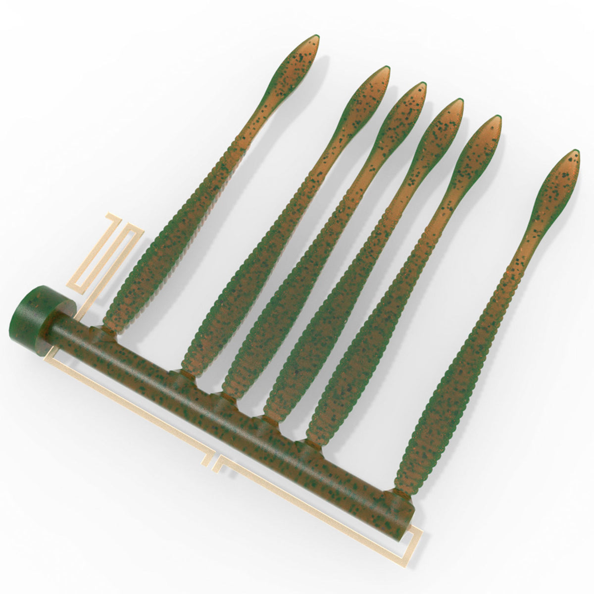 Aluminum Injection Soft Plastic Lure Multi-Cavitiy Mold For Flat Worm ...