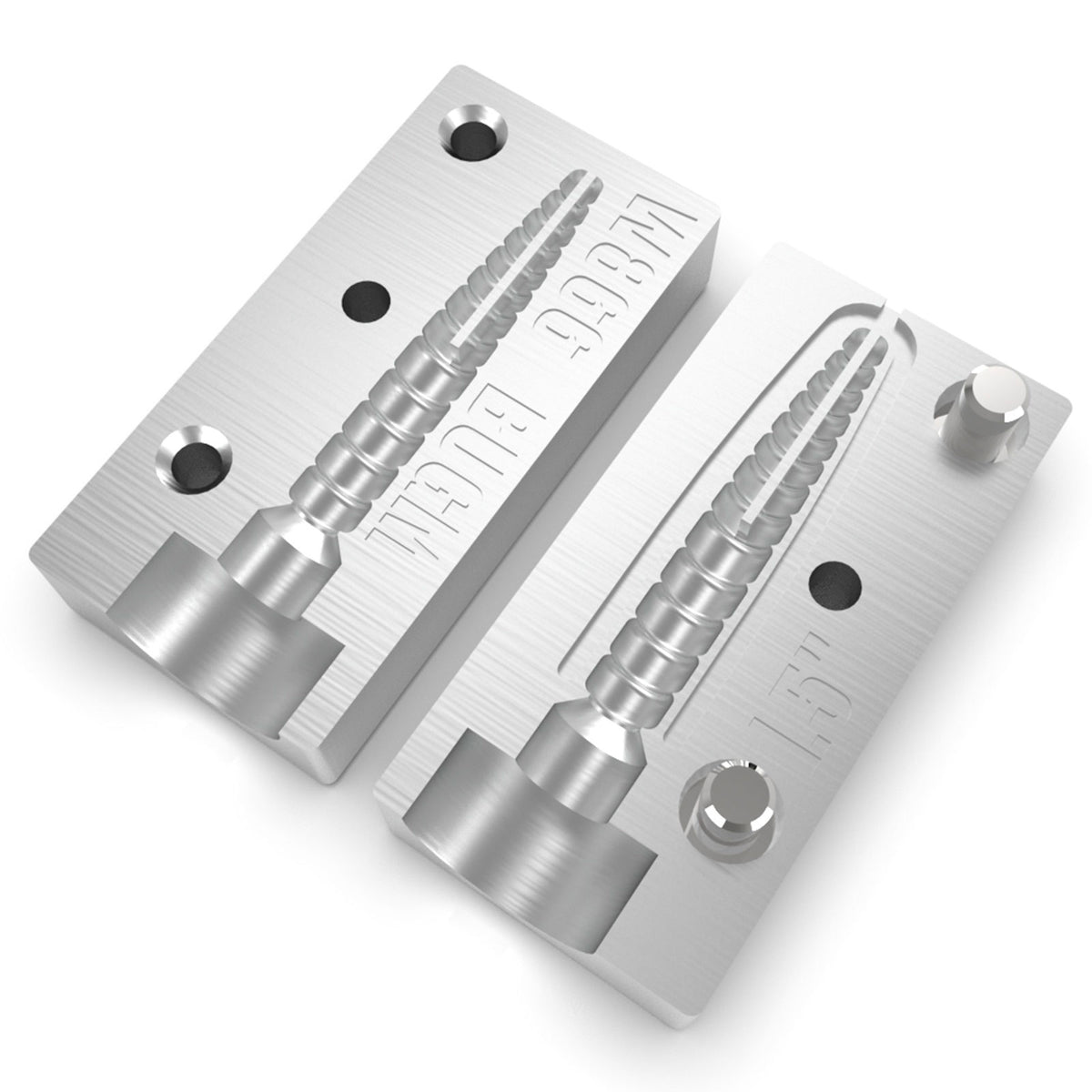 Aluminum Injection Soft Plastic Lure Mold For Crappie Magnet Worm Bait ...